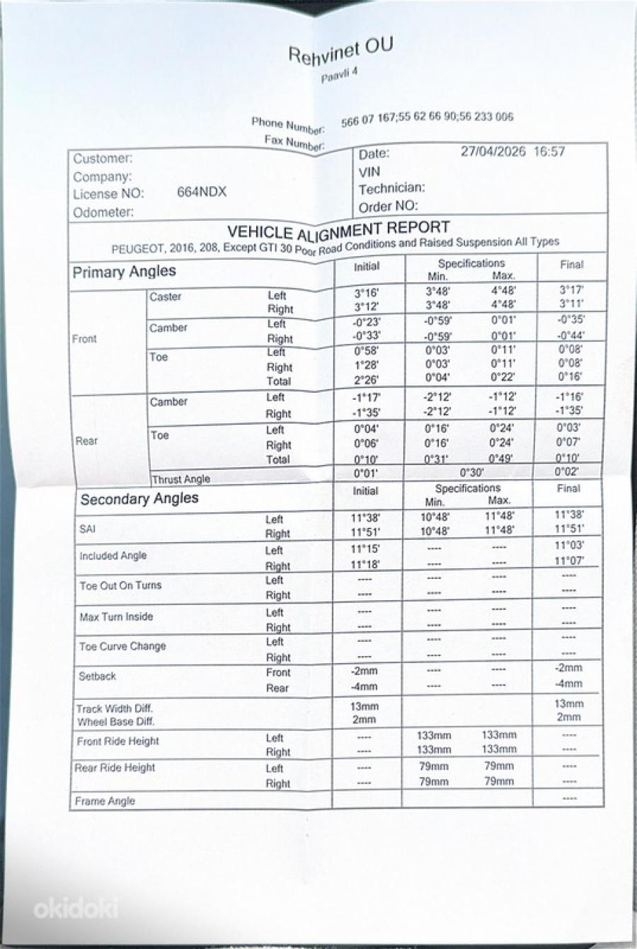 Белый Пежо 208 2016 в Таллин, объемом двигателя 1.60 л и пробегом 132 тыс. км за 5199 €, фото 29 на AUTOMOTO.COM.LV