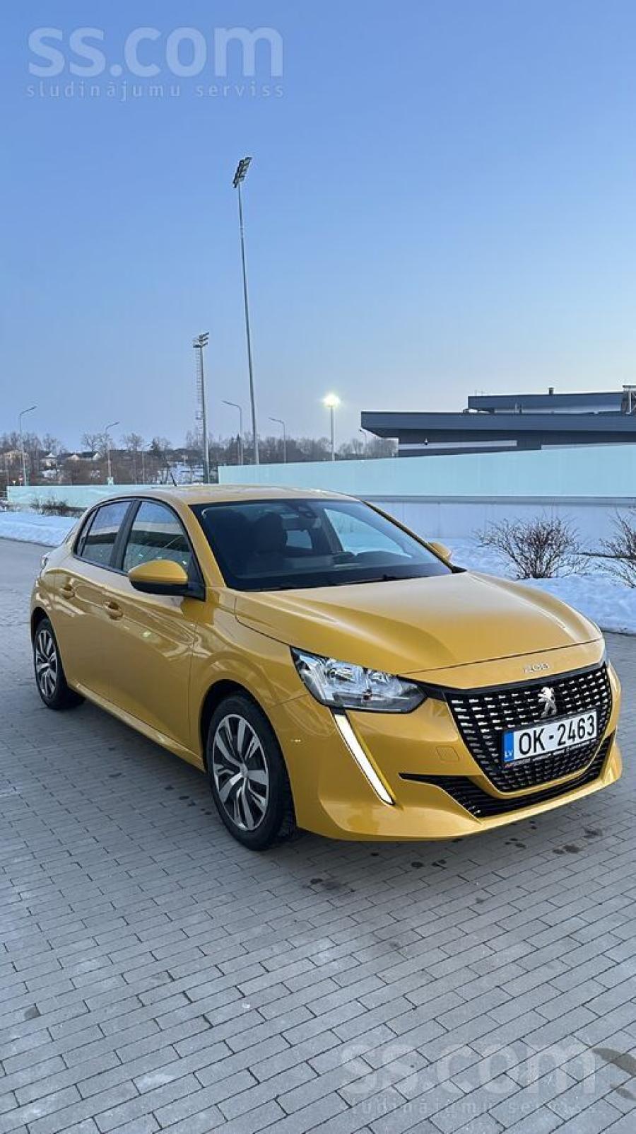 Yellow Peugeot 208 2020 in Rezekne, with an engine capacity of 1.20 L and mileage of 196 thousand km for 8490 €, photo 1 on AUTOMOTO.COM.LV