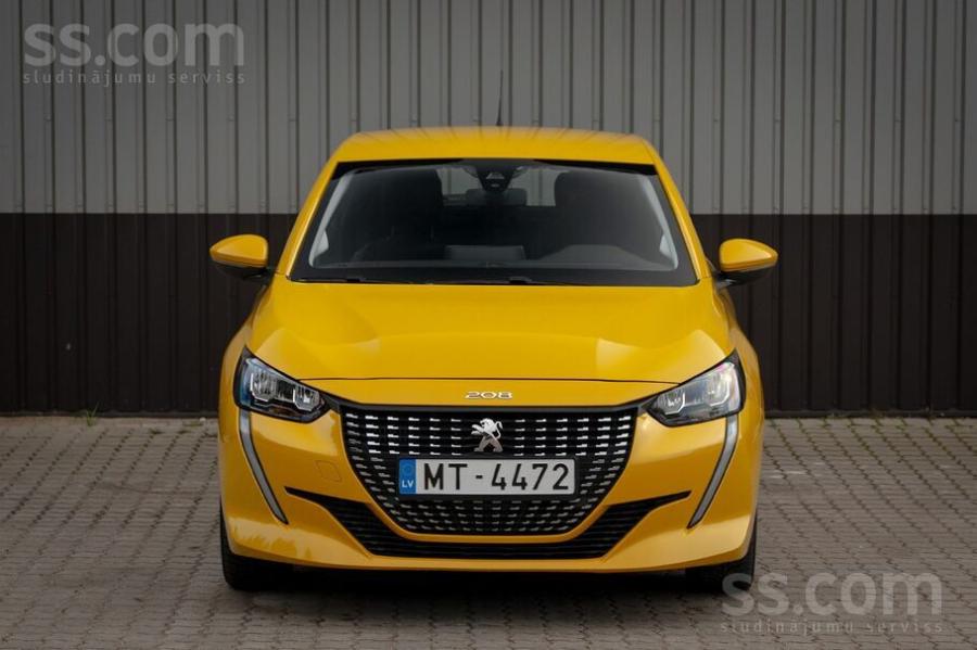 Yellow Peugeot 208 2021 in Tukums, with an engine capacity of 1.20 L and mileage of 56 thousand km for 13250 €, photo 2 on AUTOMOTO.COM.LV