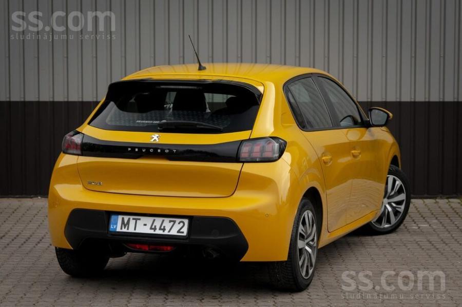Yellow Peugeot 208 2021 in Tukums, with an engine capacity of 1.20 L and mileage of 56 thousand km for 13250 €, photo 7 on AUTOMOTO.COM.LV