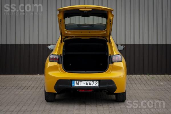 Yellow Peugeot 208 2021 in Tukums, with an engine capacity of 1.20 L and mileage of 56 thousand km for 11950 €, photo 7 on AUTOMOTO.COM.LV