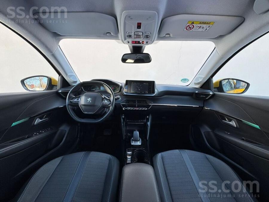 Yellow Peugeot 208 2021 in Riga, with an engine capacity of 1.60 L and mileage of 74 thousand km for 14990 €, photo 14 on AUTOMOTO.COM.LV