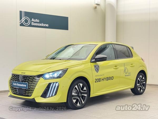 Yellow Peugeot 208 2024 in Tallinn, with an engine capacity of 1.20 L and mileage of 7 thousand km for 23490 €, photo 1 on AUTOMOTO.COM.LV