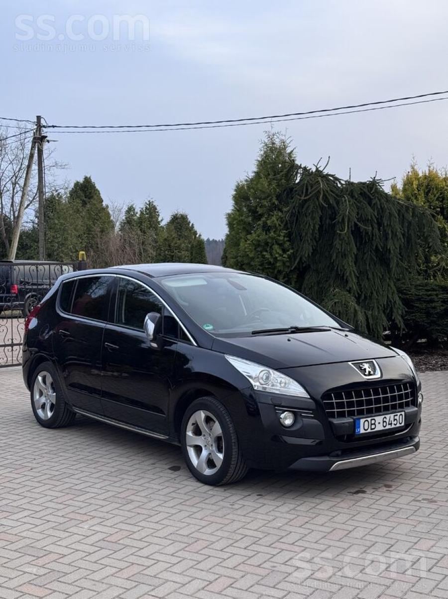 Black Peugeot 3008 2011 in Ogre, with an engine capacity of 2.00 L and mileage of 285 thousand km for 5250 €, photo 1 on AUTOMOTO.COM.LV