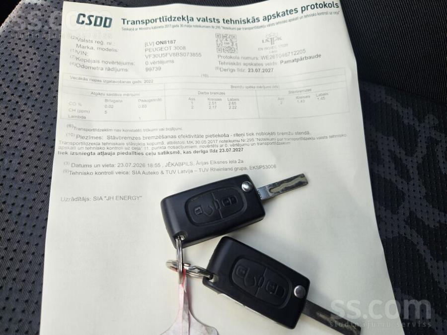Черный Пежо 3008 2011 в Екабпилс, объемом двигателя 1.60 л и пробегом 100 тыс. км за 5490 €, фото 34 на AUTOMOTO.COM.LV