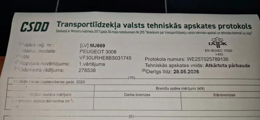 Черный Пежо 3008 2012 в Даугавпилс, объемом двигателя 2.00 л и пробегом 278 тыс. км за 4550 €, фото 33 на AUTOMOTO.COM.LV