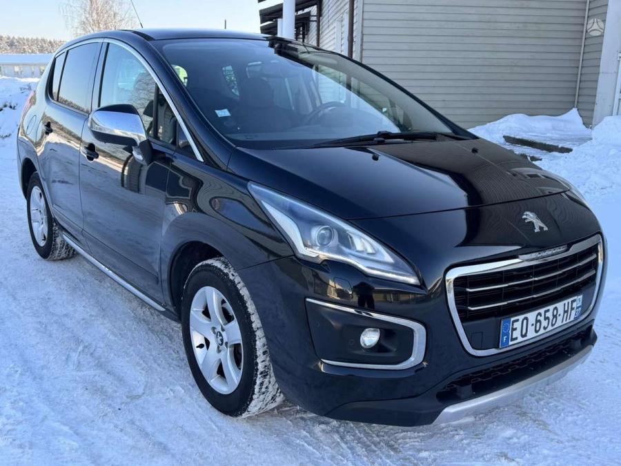 Black Peugeot 3008 2016 in Vilnius, with an engine capacity of 1.56 L and mileage of 201 thousand km for 6700 €, photo 1 on AUTOMOTO.COM.LV