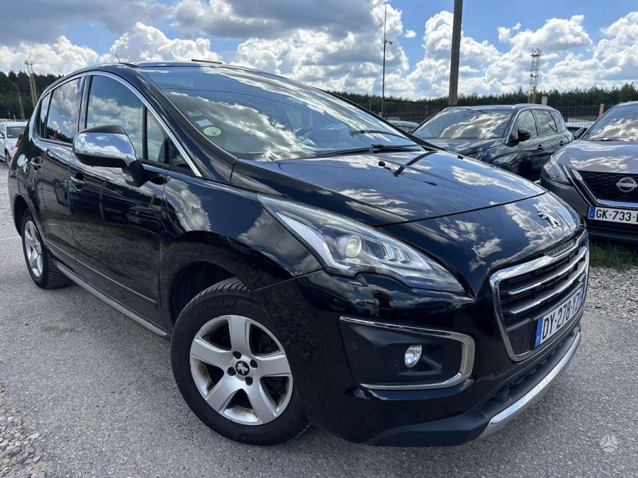 Black Peugeot 3008 2016 in Vilnius, with an engine capacity of 1.56 L and mileage of 219 thousand km for 6499 €, photo 1 on AUTOMOTO.COM.LV