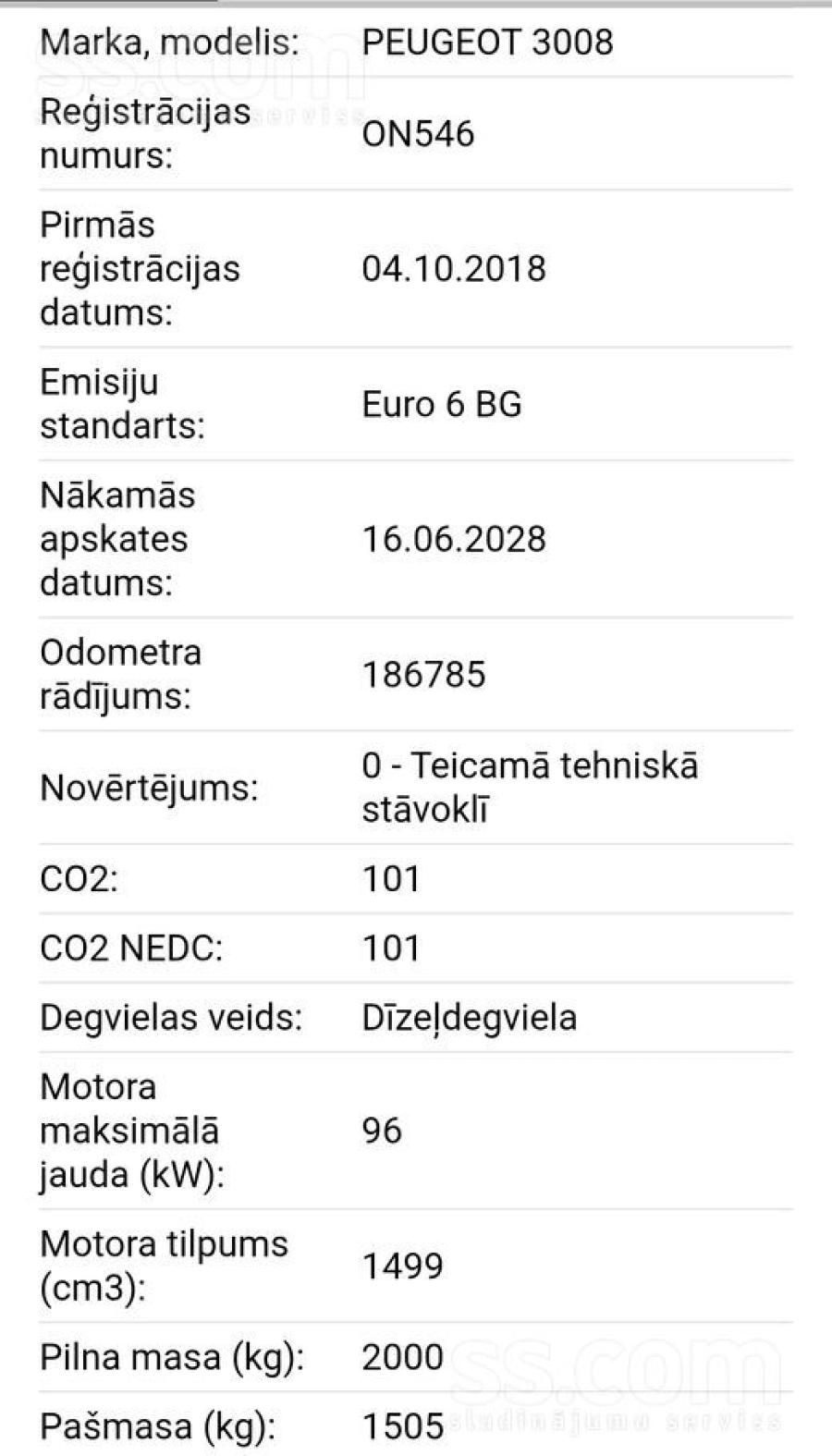 Melns Peugeot 3008 2018 Rīga, ar dzinēja tilpumu 1.50 L un nobraukumu 0 tūkst. km par 11650 €, foto 24 vietnē AUTOMOTO.COM.LV