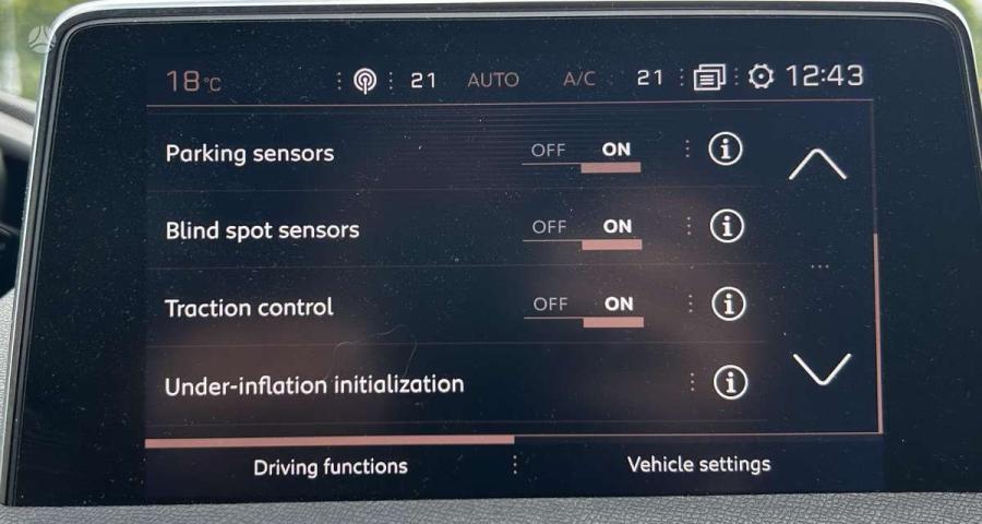 Melns Peugeot 3008 2019 Tauragė, ar dzinēja tilpumu 1.60 L un nobraukumu 131 tūkst. km par 12800 €, foto 17 vietnē AUTOMOTO.COM.LV