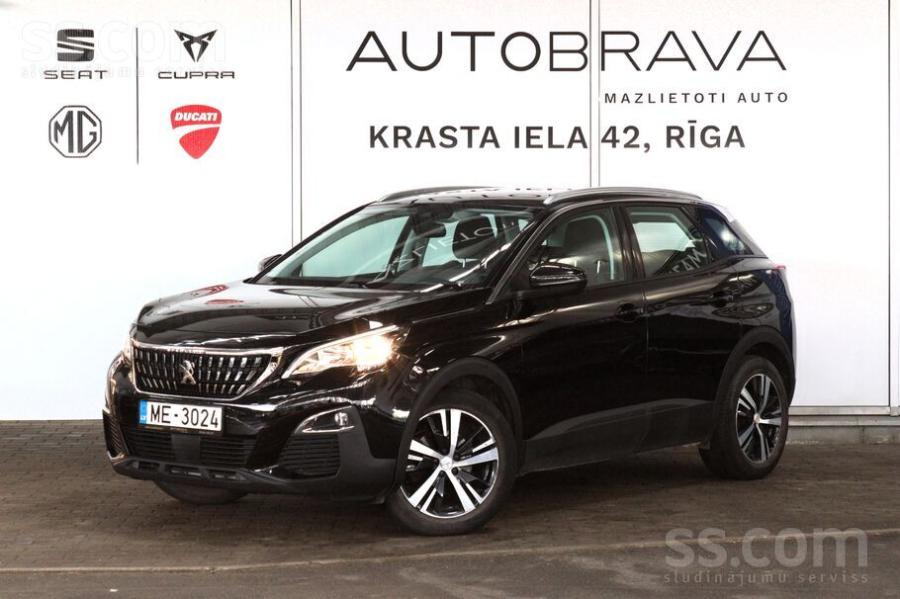 Black Peugeot 3008 2019 in Riga, with an engine capacity of 1.50 L and mileage of 96 thousand km for 13490 €, photo 1 on AUTOMOTO.COM.LV