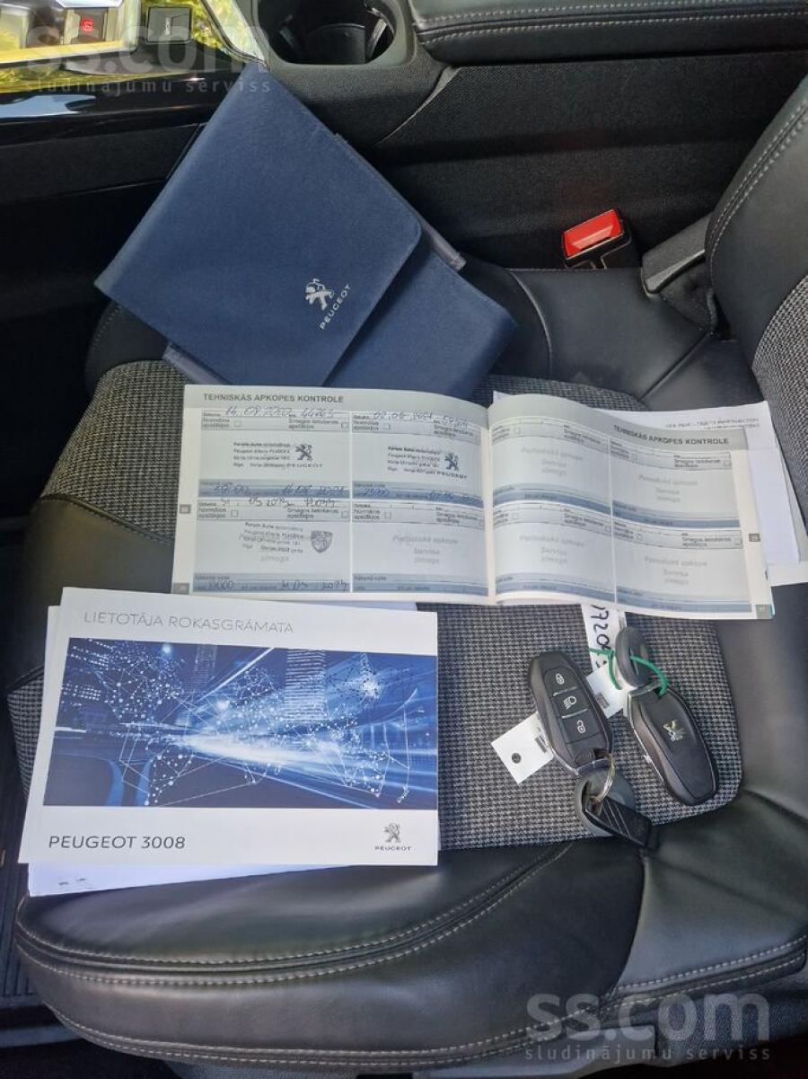 Черный Пежо 3008 2018 в Рига, объемом двигателя 1.20 л и пробегом 124 тыс. км за 12200 €, фото 15 на AUTOMOTO.COM.LV
