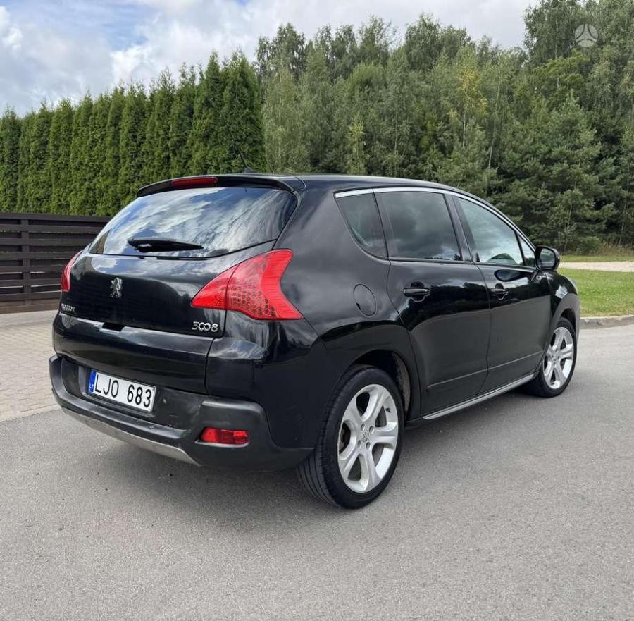 Black Peugeot 3008 2010 in Vilnius, with an engine capacity of 1.56 L and mileage of 312 thousand km for 3350 €, photo 4 on AUTOMOTO.COM.LV