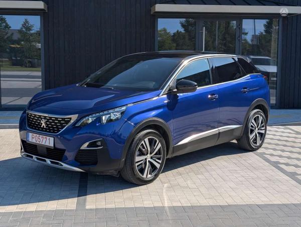 Blue Peugeot 3008 2017 in Siauliai, with an engine capacity of 1.20 L and mileage of 117 thousand km for 13300 €, photo 1 on AUTOMOTO.COM.LV
