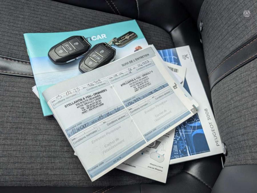 Blue Peugeot 3008 2017 in Siauliai, with an engine capacity of 1.20 L and mileage of 117 thousand km for 13300 €, photo 30 on AUTOMOTO.COM.LV