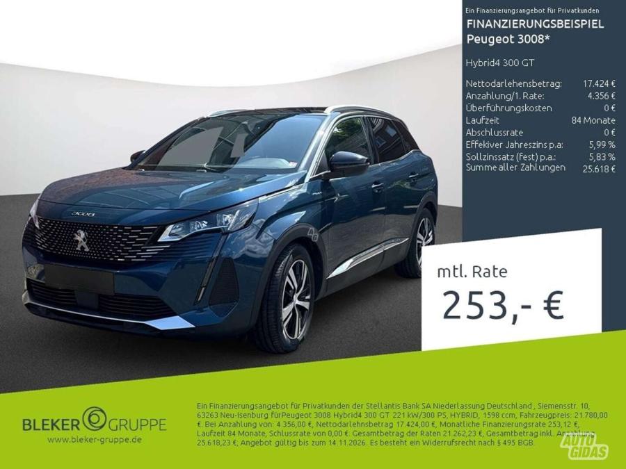 Zils Peugeot 3008 2021 Kauņa, ar dzinēja tilpumu 1.60 L un nobraukumu 74 tūkst. km par 24233 €, foto 1 vietnē AUTOMOTO.COM.LV