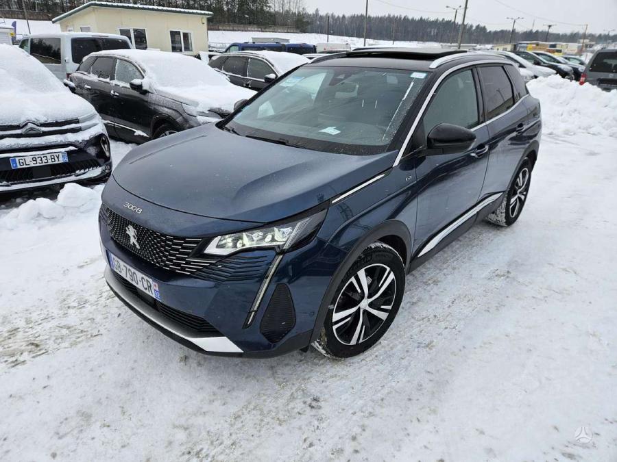 Blue Peugeot 3008 2021 in Vilnius, with an engine capacity of 1.20 L and mileage of 151 thousand km for 16335 €, photo 3 on AUTOMOTO.COM.LV