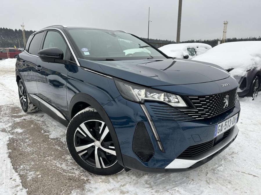 Blue Peugeot 3008 2021 in Vilnius, with an engine capacity of 1.20 L and mileage of 147 thousand km for 16697 €, photo 4 on AUTOMOTO.COM.LV