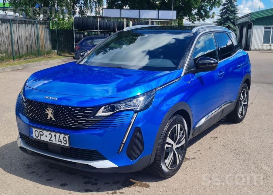 Blue Peugeot 3008 2021 in Jelgava, with an engine capacity of 1.50 L and mileage of 0 thousand km for 15490 €, photo 4 on AUTOMOTO.COM.LV