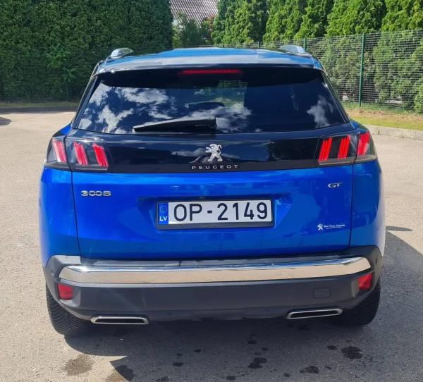 Blue Peugeot 3008 2021 in Jelgava, with an engine capacity of 1.50 L and mileage of 168 thousand km for 15490 €, photo 7 on AUTOMOTO.COM.LV