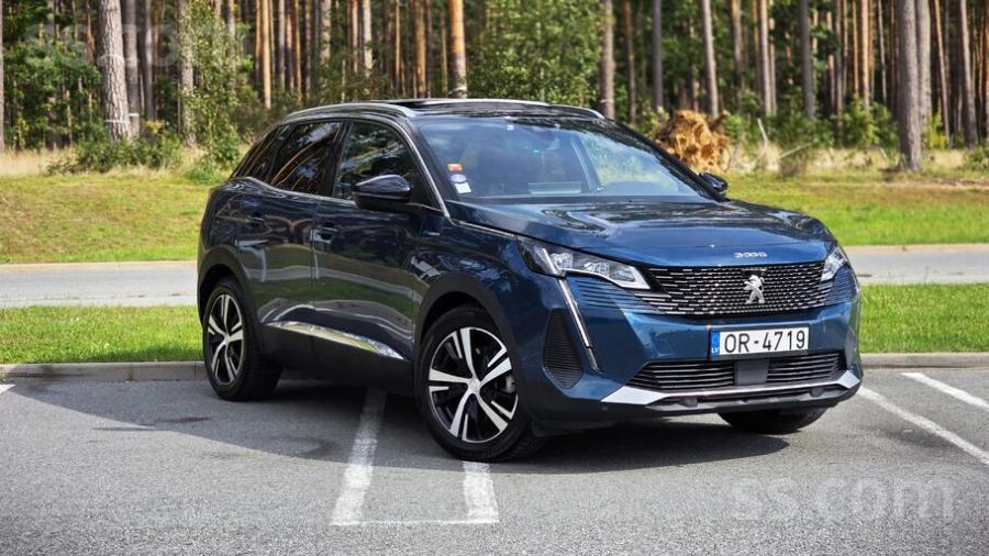 Blue Peugeot 3008 2021 in Riga, with an engine capacity of 1.60 L and mileage of 115 thousand km for 20490 €, photo 1 on AUTOMOTO.COM.LV