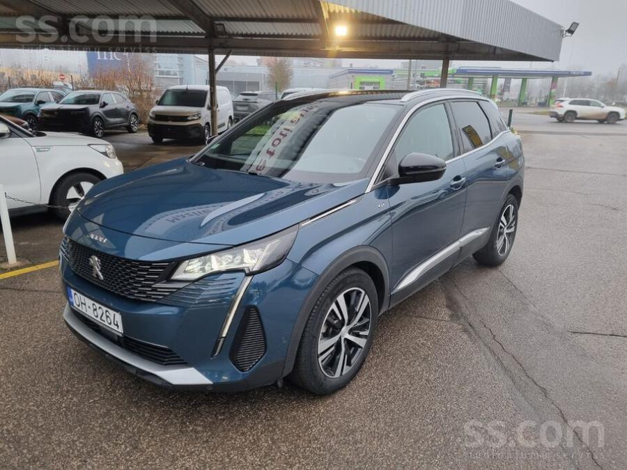 Blue Peugeot 3008 2022 in Riga, with an engine capacity of 1.50 L and mileage of 69 thousand km for 22400 €, photo 1 on AUTOMOTO.COM.LV