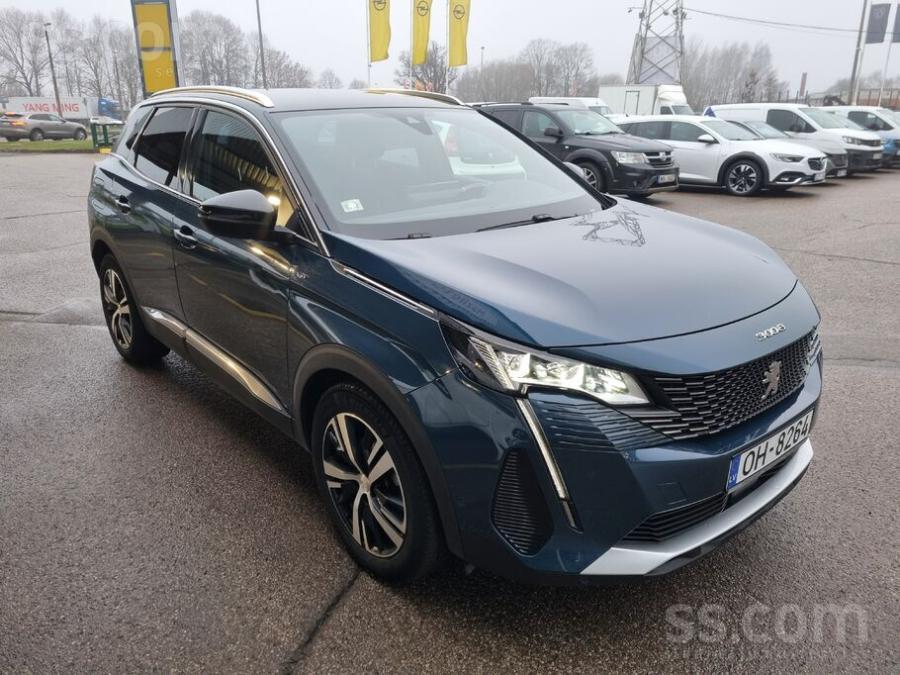 Blue Peugeot 3008 2022 in Riga, with an engine capacity of 1.50 L and mileage of 69 thousand km for 22400 €, photo 4 on AUTOMOTO.COM.LV
