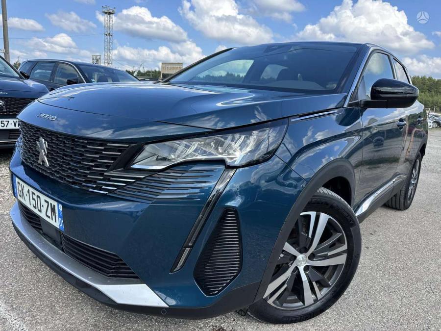Blue Peugeot 3008 2022 in Vilnius, with an engine capacity of 1.20 L and mileage of 175 thousand km for 14519 €, photo 1 on AUTOMOTO.COM.LV