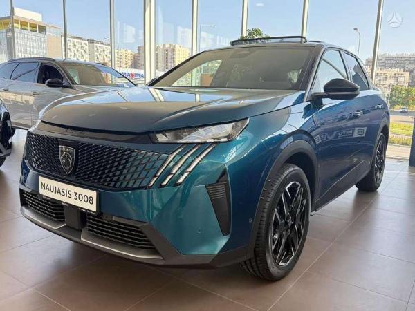Blue Peugeot 3008 2026 in Vilnius, with an engine capacity of 1.20 L and mileage of 0 thousand km for 34400 €, photo 1 on AUTOMOTO.COM.LV