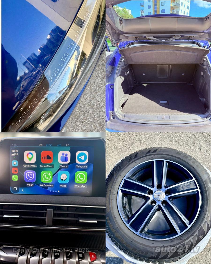 Blue Peugeot 3008 2017 in Tallinn, with an engine capacity of 1.20 L and mileage of 173 thousand km for 11199 €, photo 13 on AUTOMOTO.COM.LV