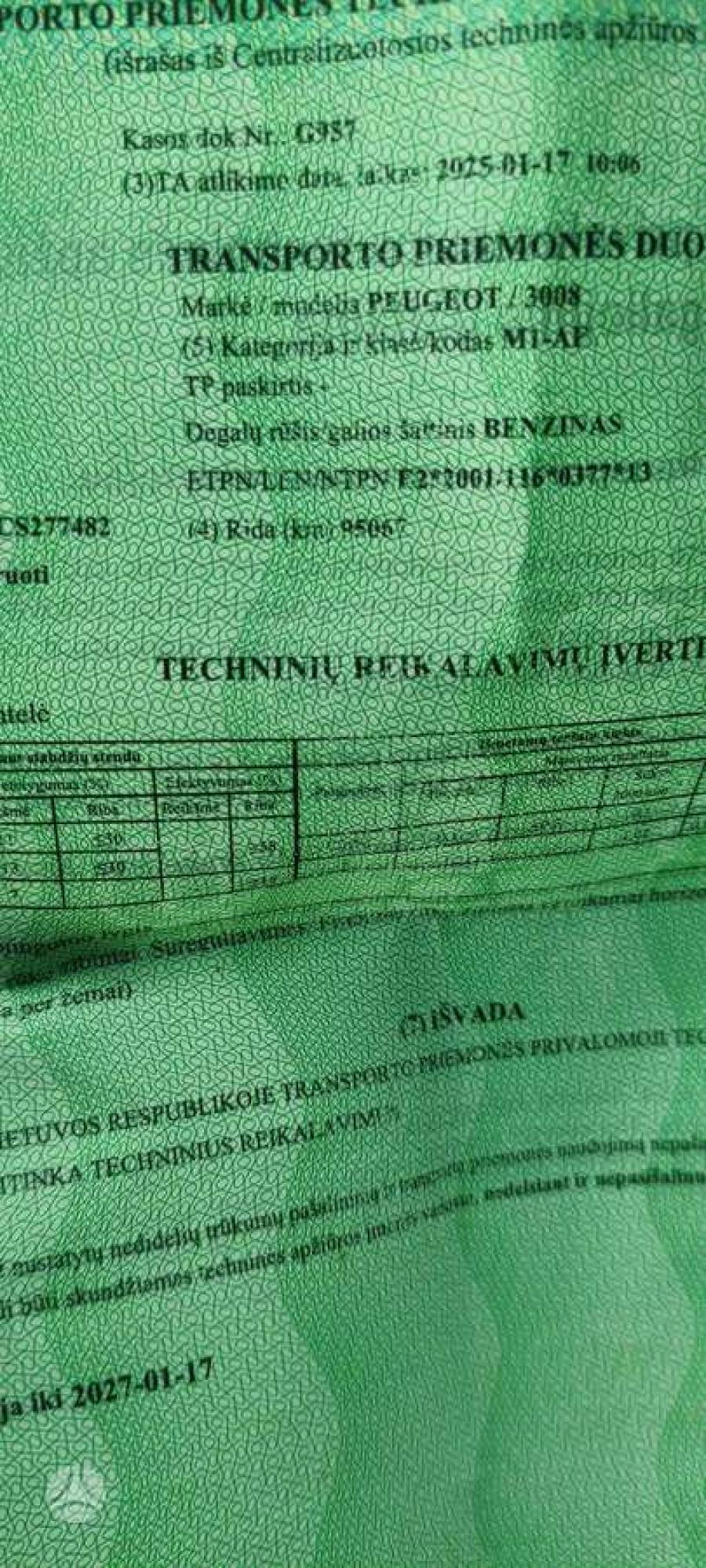 Пежо 3008 2013 в Вильнюс, объемом двигателя 1.60 л и пробегом 114 тыс. км за 4699 €, фото 34 на AUTOMOTO.COM.LV