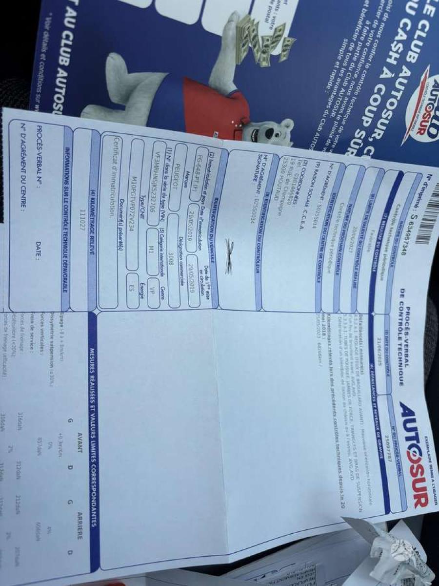 Пежо 3008 2019 в Таураге, объемом двигателя 1.20 л и пробегом 130 тыс. км за 9700 €, фото 24 на AUTOMOTO.COM.LV
