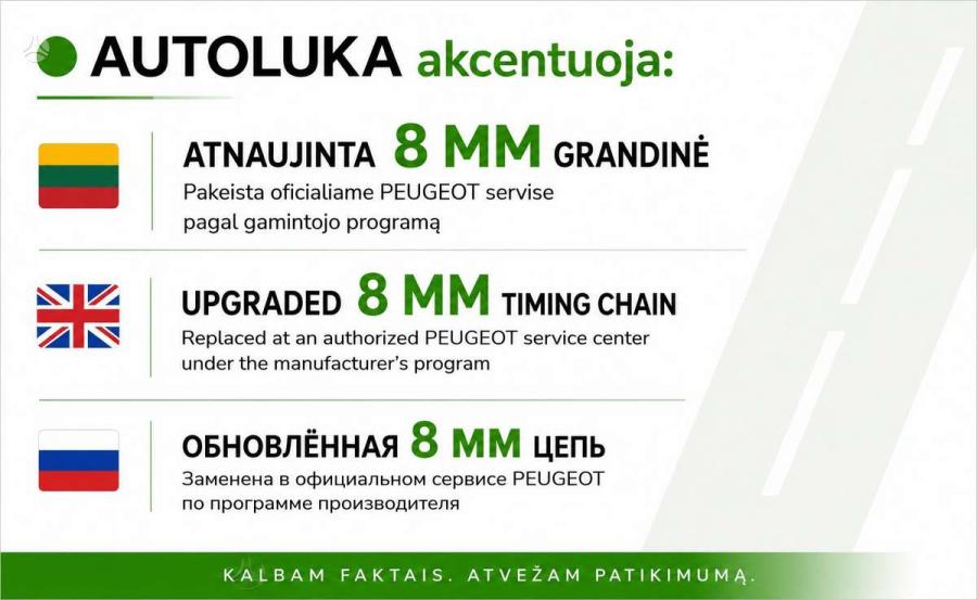 Green Peugeot 3008 2018 in Marijampole, with an engine capacity of 1.50 L and mileage of 181 thousand km for 15367 €, photo 6 on AUTOMOTO.COM.LV