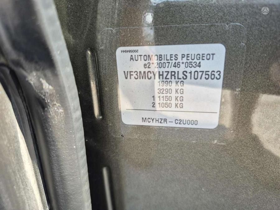 Zaļš Peugeot 3008 2020 Tauragė, ar dzinēja tilpumu 1.50 L un nobraukumu 220 tūkst. km par 10900 €, foto 17 vietnē AUTOMOTO.COM.LV