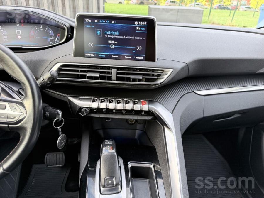 Pelēks Peugeot 3008 2017 Rīga, ar dzinēja tilpumu 1.20 L un nobraukumu 76 tūkst. km par 11950 €, foto 13 vietnē AUTOMOTO.COM.LV