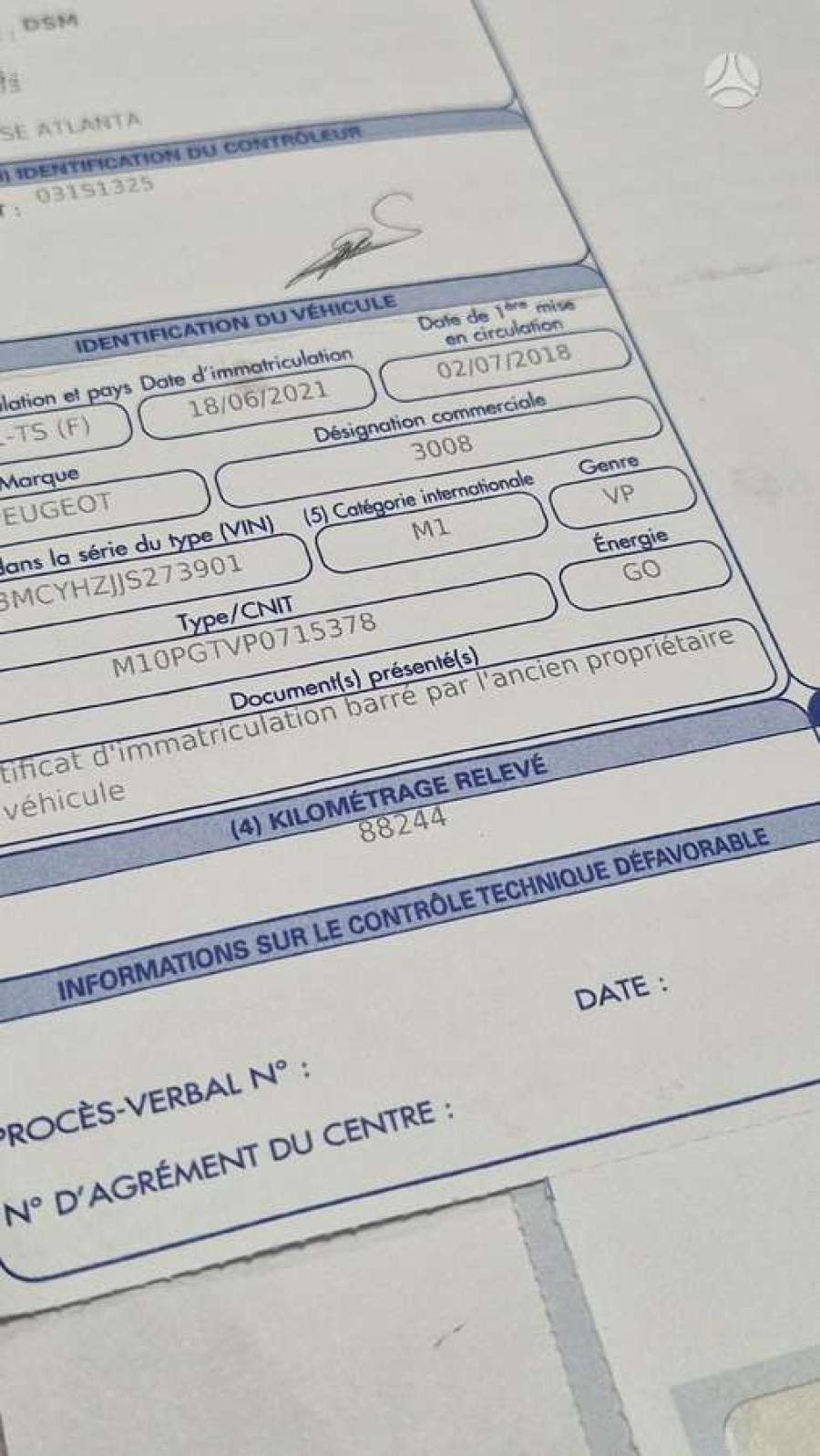 Серый Пежо 3008 2018 в Таураге, объемом двигателя 1.50 л и пробегом 98 тыс. км за 10000 €, фото 15 на AUTOMOTO.COM.LV