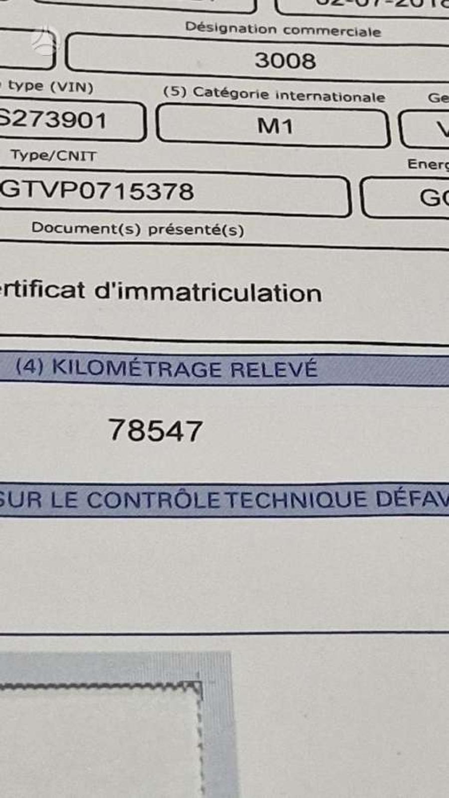 Серый Пежо 3008 2018 в Таураге, объемом двигателя 1.50 л и пробегом 98 тыс. км за 10000 €, фото 16 на AUTOMOTO.COM.LV