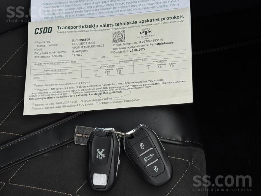 Серый Пежо 3008 2018 в Елгава, объемом двигателя 2.00 л и пробегом 148 тыс. км за 14800 €, фото 36 на AUTOMOTO.COM.LV