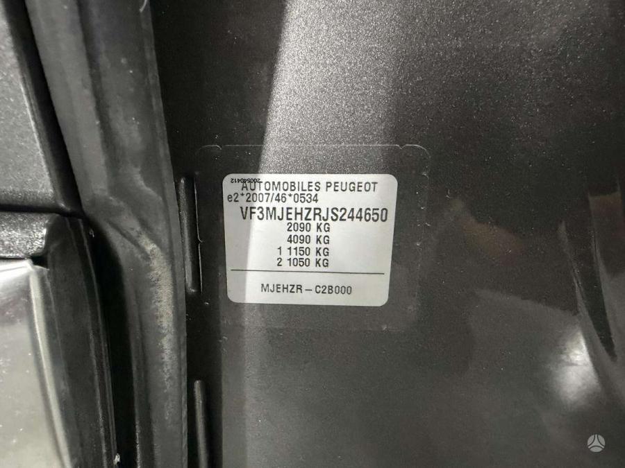 Серый Пежо 3008 2018 в Утена, объемом двигателя 2.00 л и пробегом 262 тыс. км за 13550 €, фото 50 на AUTOMOTO.COM.LV