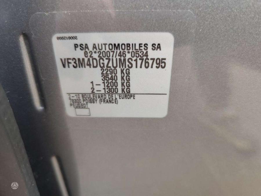 Pelēks Peugeot 3008 2021 Kalvarija, ar dzinēja tilpumu 1.60 L un nobraukumu 88 tūkst. km par 21357 €, foto 29 vietnē AUTOMOTO.COM.LV