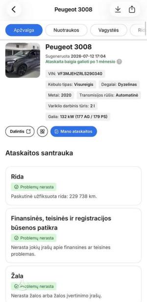 Pelēks Peugeot 3008 2021 Tauragė, ar dzinēja tilpumu 2.00 L un nobraukumu 231 tūkst. km par 17800 €, foto 53 vietnē AUTOMOTO.COM.LV