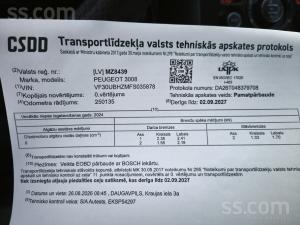 Серый Пежо 3008 2015 в Даугавпилс, объемом двигателя 1.60 л и пробегом 251 тыс. км за 6200 €, фото 3 на AUTOMOTO.COM.LV