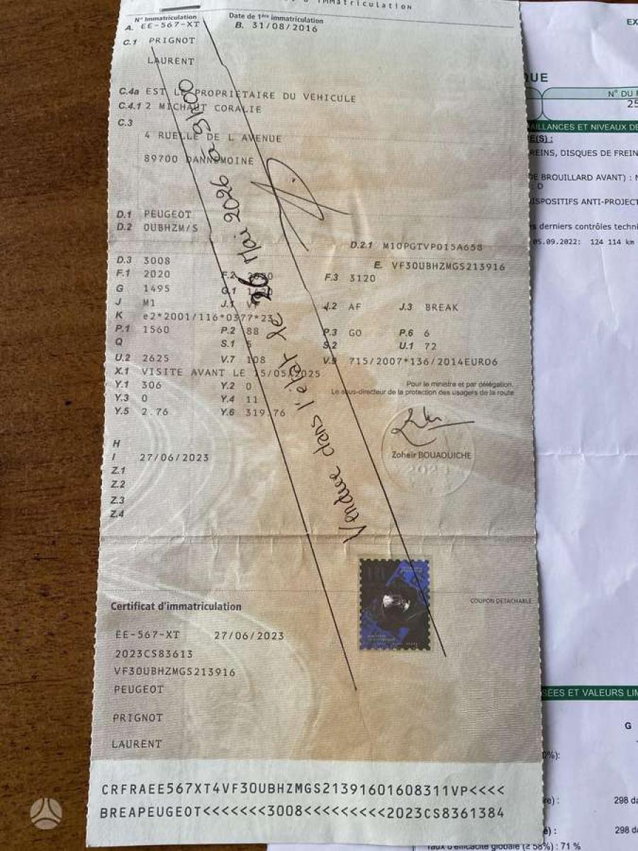 Серый Пежо 3008 2016 в Вильнюс, объемом двигателя 1.60 л и пробегом 218 тыс. км за 5650 €, фото 19 на AUTOMOTO.COM.LV