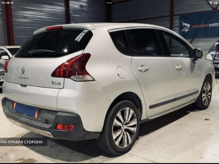 Pelēks Peugeot 3008 2015 Viļņa, ar dzinēja tilpumu 1.56 L un nobraukumu 200 tūkst. km par 5400 €, foto 8 vietnē AUTOMOTO.COM.LV