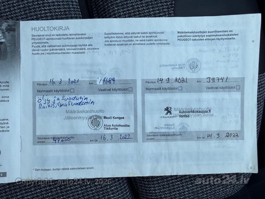 Pelēks Peugeot 3008 2020 Tallina, ar dzinēja tilpumu 1.50 L un nobraukumu 152 tūkst. km par 14450 €, foto 22 vietnē AUTOMOTO.COM.LV