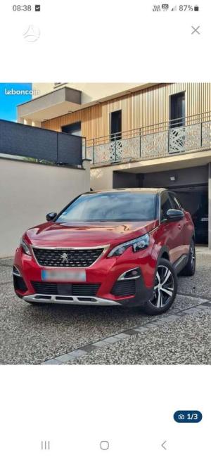 Sarkans Peugeot 3008 2017 Tauragė, ar dzinēja tilpumu 2.00 L un nobraukumu 250 tūkst. km par 9400 €, foto  vietnē AUTOMOTO.COM.LV