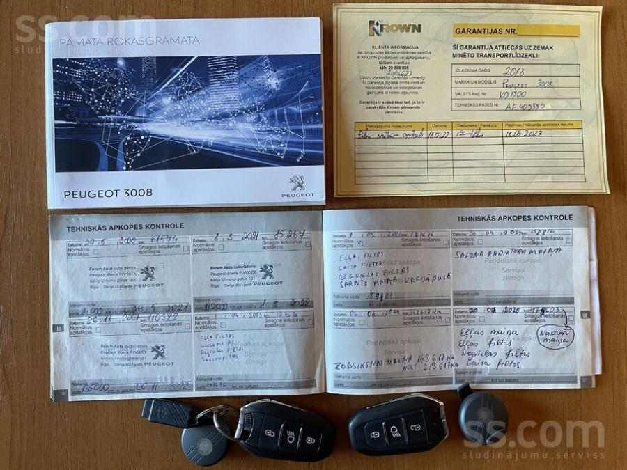 Красный Пежо 3008 2018 в Талси, объемом двигателя 1.60 л и пробегом 180 тыс. км за 11400 €, фото 32 на AUTOMOTO.COM.LV