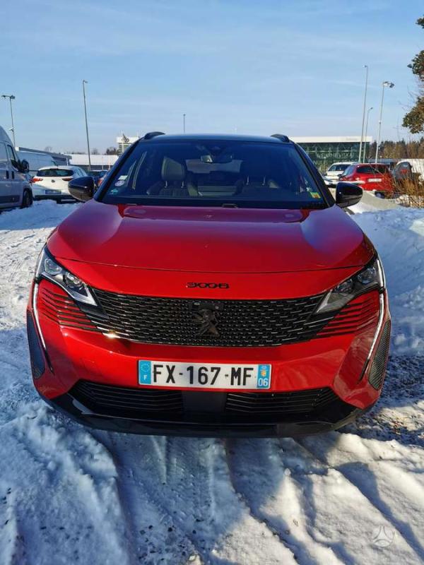 Sarkans Peugeot 3008 2021 Kauņa, ar dzinēja tilpumu 1.60 L un nobraukumu 150 tūkst. km par 18900 €, foto 2 vietnē AUTOMOTO.COM.LV