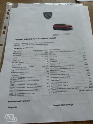 Red Peugeot 3008 2021 in Vilnius, with an engine capacity of 1.20 L and mileage of 64 thousand km for 21900 €, photo 28 on AUTOMOTO.COM.LV