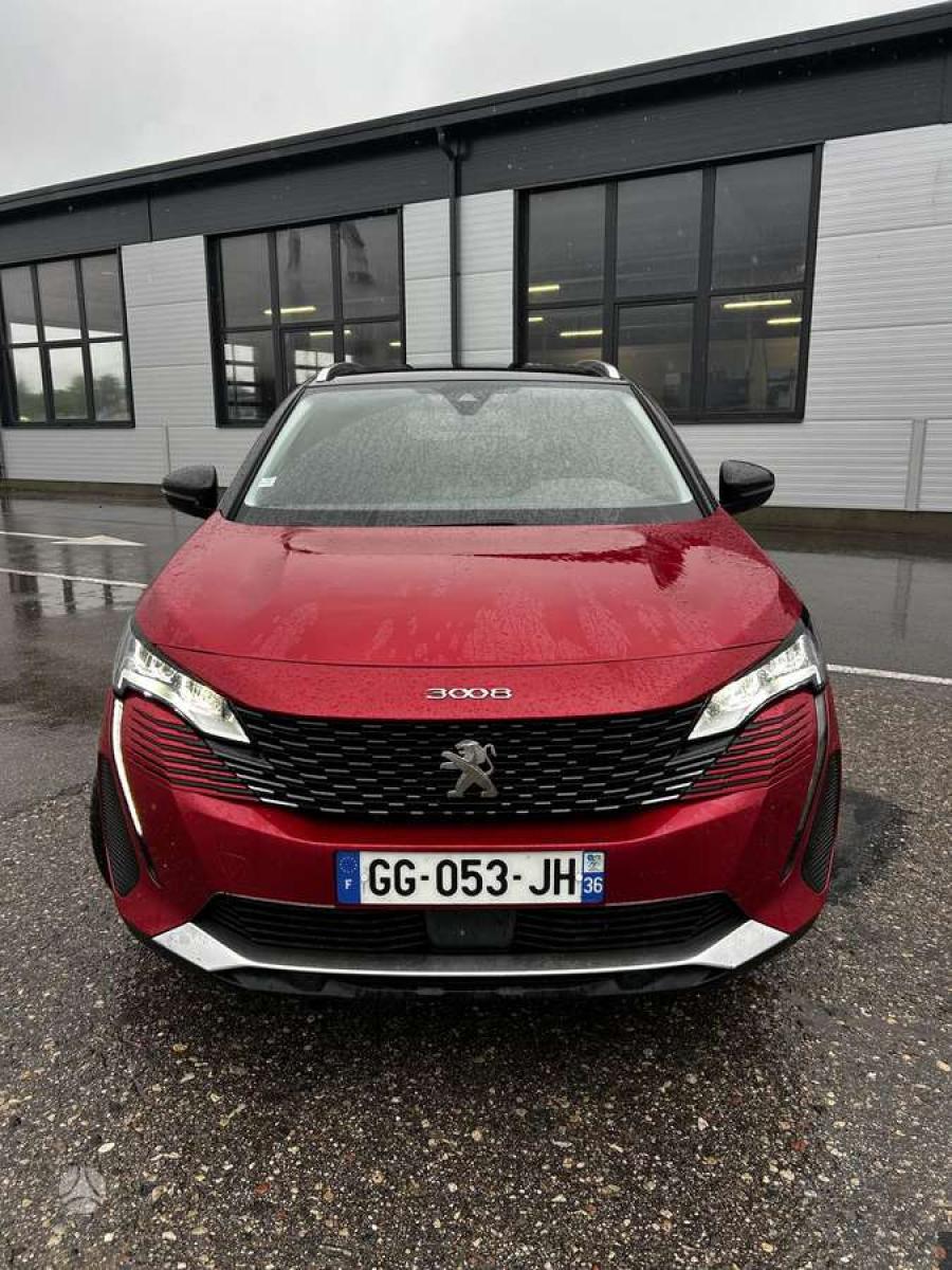 Sarkans Peugeot 3008 2021 Panevēža, ar dzinēja tilpumu 1.50 L un nobraukumu 238 tūkst. km par 11700 €, foto 3 vietnē AUTOMOTO.COM.LV